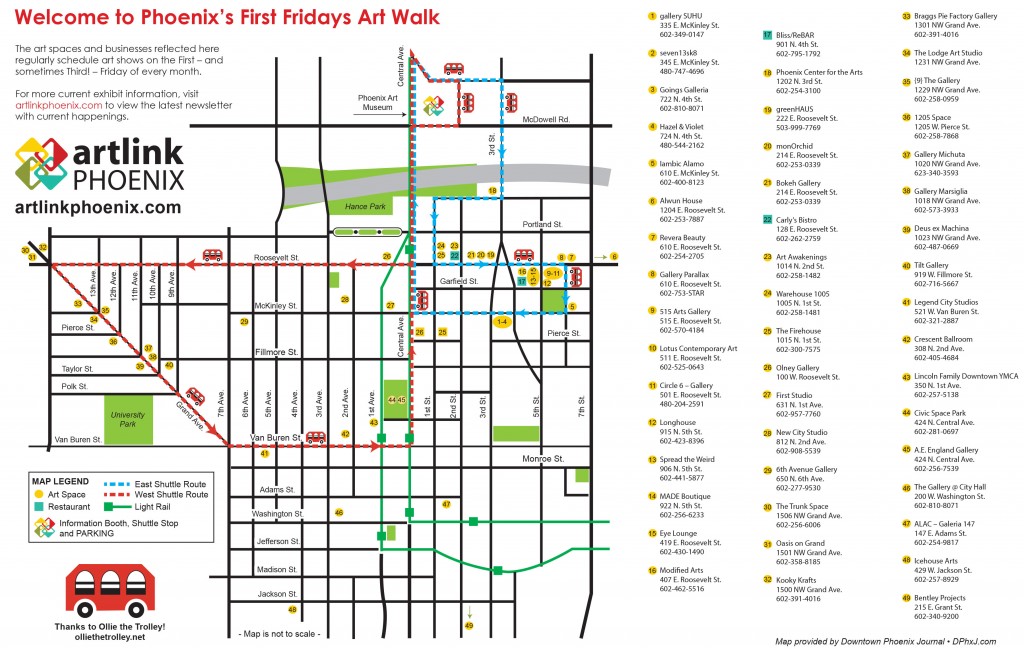 Artlink First Friday Map - Artlink